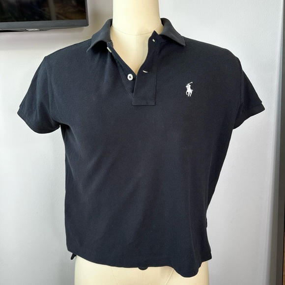 Polo Ralph Lauren | Tops | Polo Ralph Lauren Black Short Sleeve Polo ...